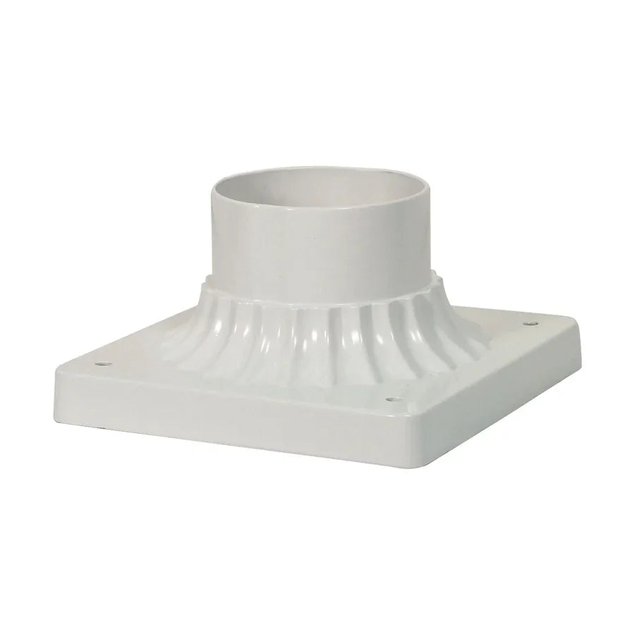 NUVO ALUMINUM POST BASE WHITE — Pacific Lamp Wholesale