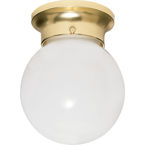 NUVO 1 Light - 6 in. - Ceiling Fixture - White Ball - Color retail ...