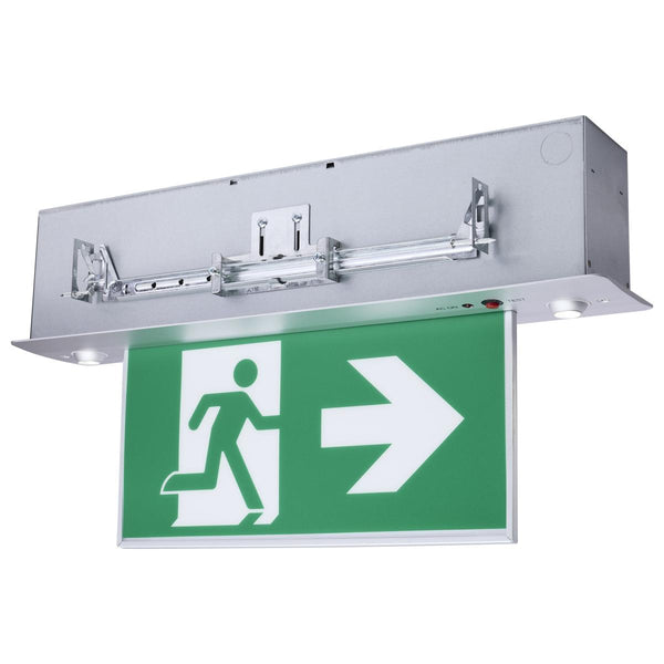 SATCO Running Man Green Combo Edge Lit Exit Sign/Emergency Light - 120 ...