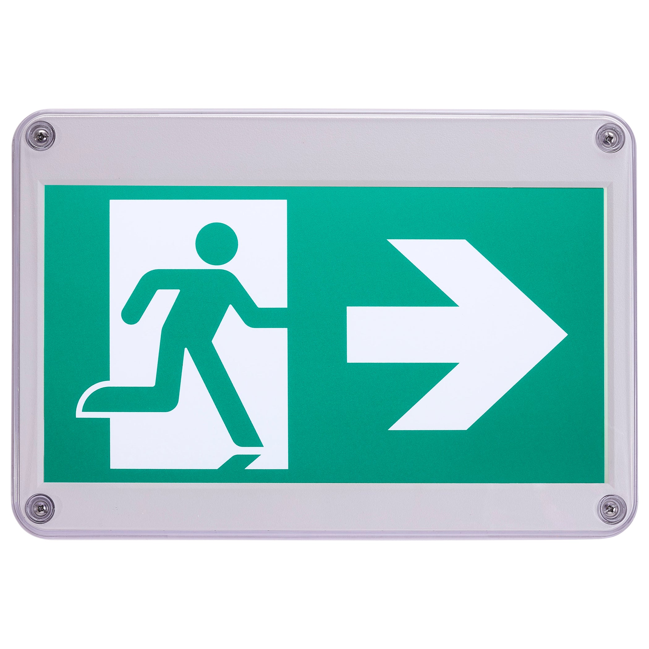 SATCO Running Man Green Exit Sign - 120/347V - 2HR backup - Single/Dual ...