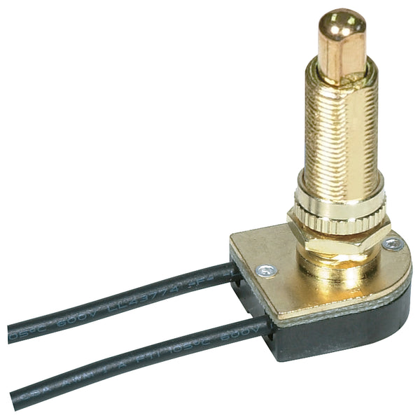 SATCO On-Off Metal Push Switch - 1-1/8" Metal Bushing - Single Circuit ...