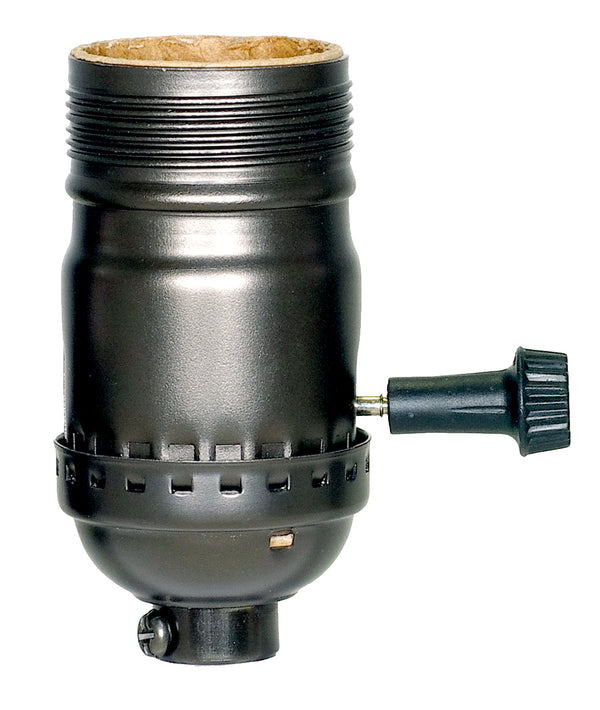 SATCO 3-Way (2 Circuit) Turn Knob Socket With Removable Knob - 1/8 IPS ...