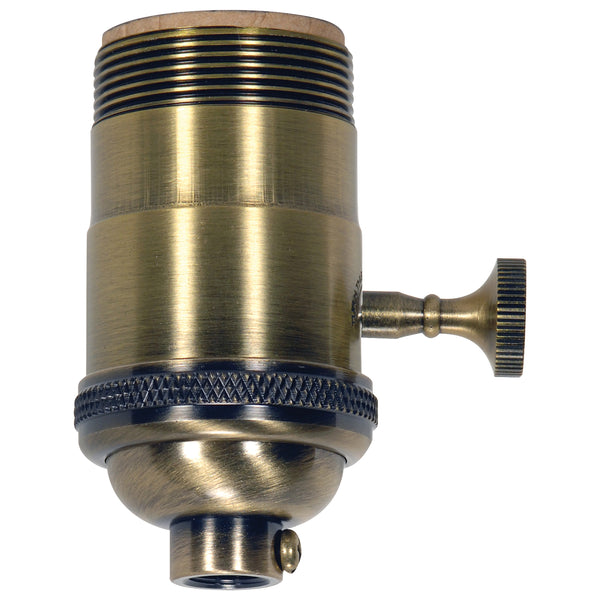 SATCO 3 Way Cast Socket - Antique Brass Finish - With Set Screw ...