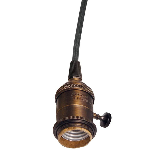 SATCO DARK AB 4PC SB ON-OFF TURN KNB — Pacific Lamp Wholesale