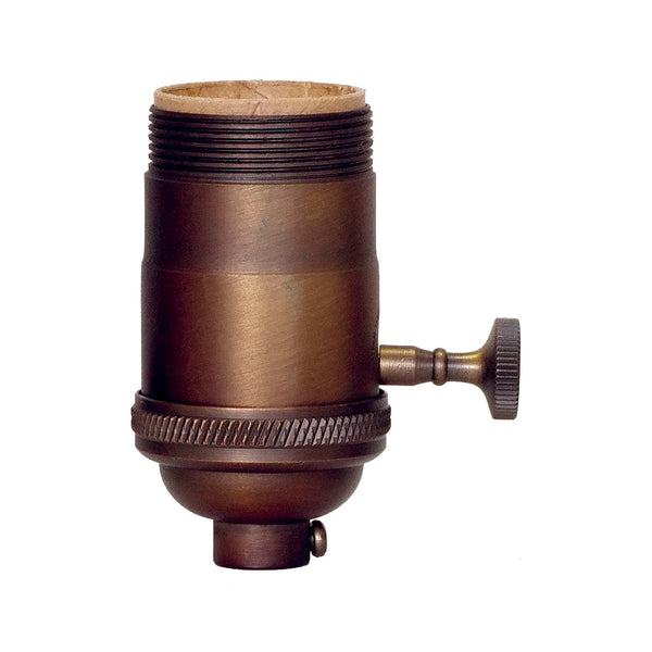 SATCO On-Off Socket - Dark Antique Cast Brass - 1/8 IPS - With Set ...