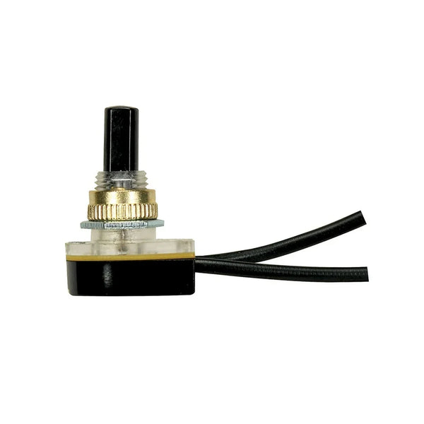 SATCO ON-OFF PHENOLIC PUSH SW BR NUT — Pacific Lamp Wholesale