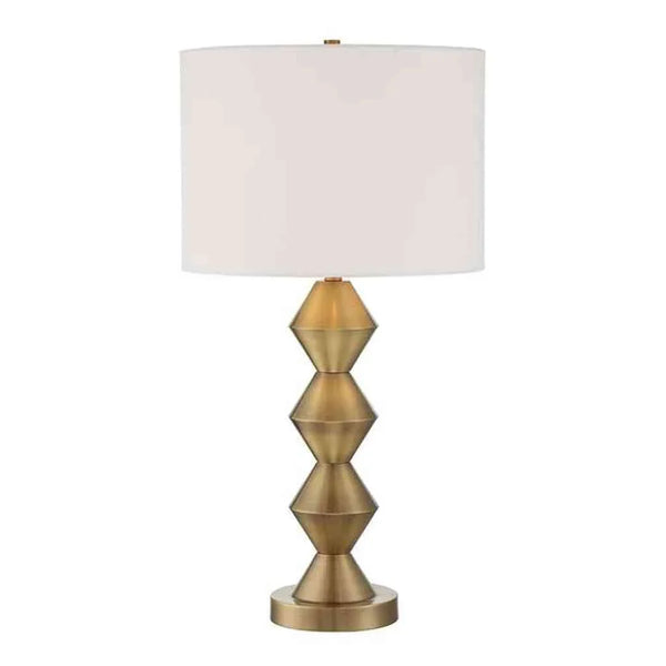 Craftmade1 Light Plated Metal Base Table Lamp in Antique Brass ...