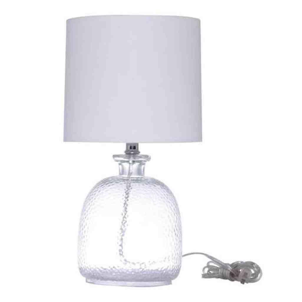 Craftmade1 Light Textured Clear Glass Base Table Lamp — Pacific Lamp ...