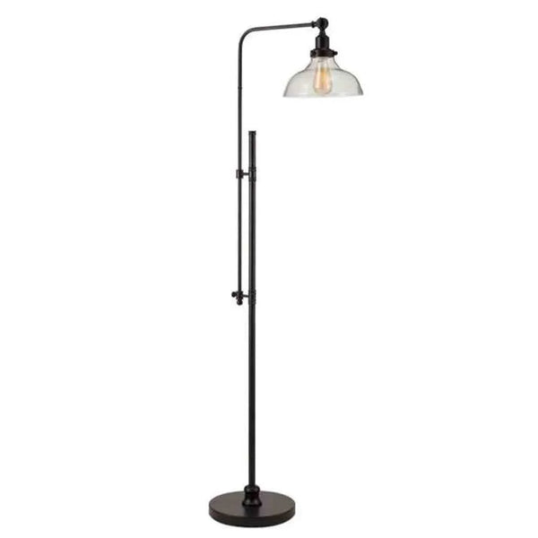 Craftmade1 Light Metal Base Floor Lamp w/ Adjustable Base in Flat Black ...