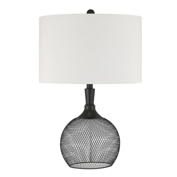 Craftmade1 Light Metal Mesh Base Table in Matte Black — Pacific Lamp ...