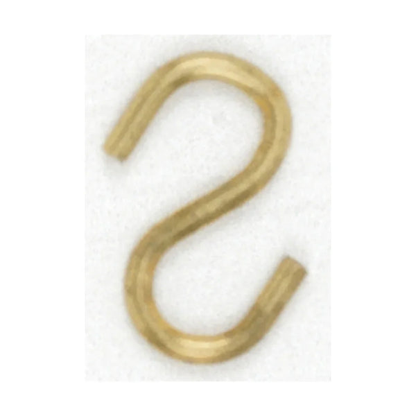 SATCO SM "S" HOOK BR PLATED — Pacific Lamp Wholesale
