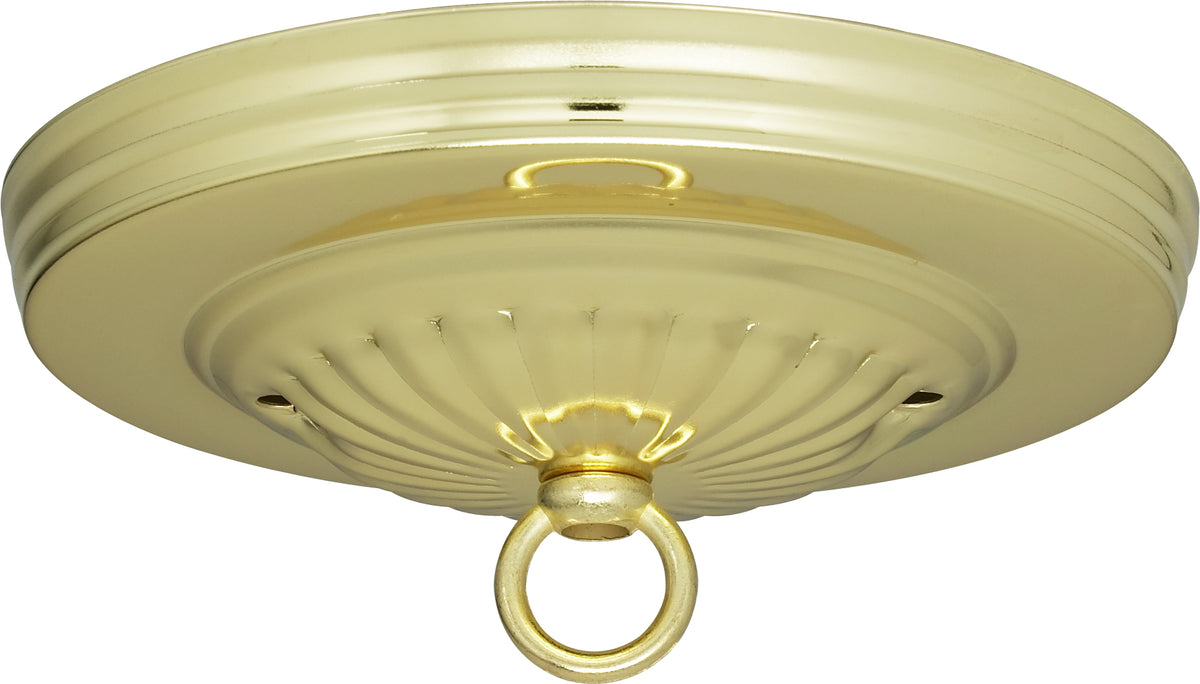 SATCO Ribbed Canopy Kit - Brass Finish - 5" Diameter - 7/16" Center ...