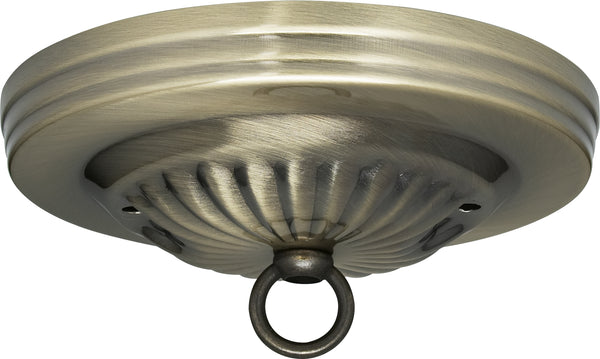 SATCO Ribbed Canopy Kit - Antique Brass Finish - 5" Diameter - 7/16 ...