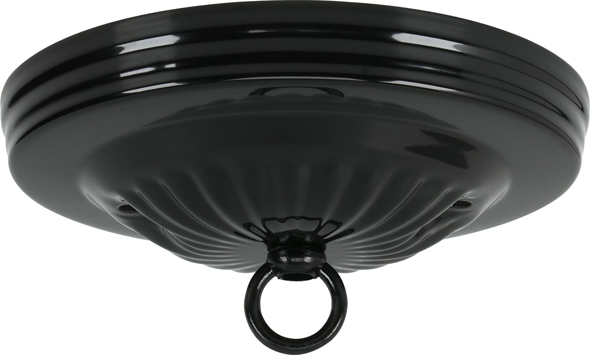 SATCO Ribbed Canopy Kit - Black Finish - 5" Diameter - 7/16" Center ...