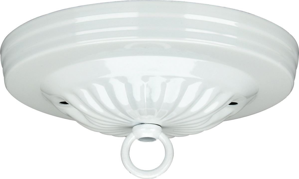 SATCO Ribbed Canopy Kit - White Finish - 5" Diameter - 7/16" Center ...