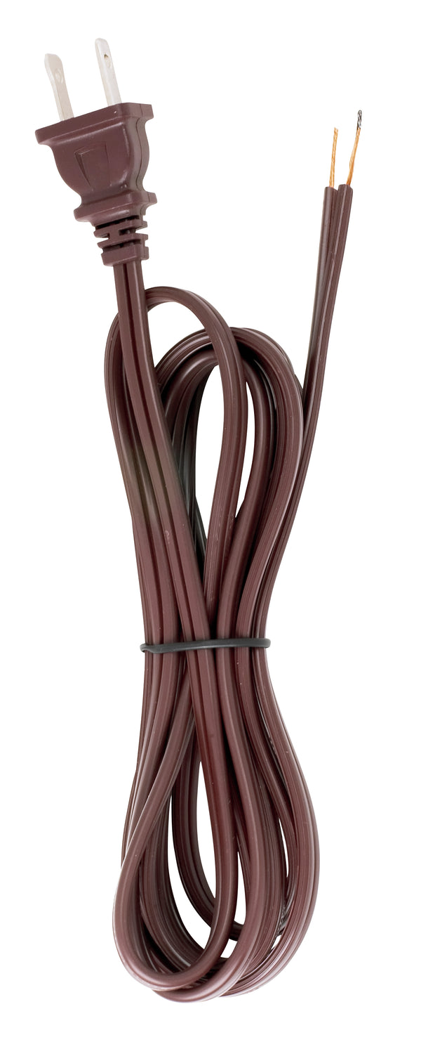 SATCO 8 Foot 18/2 SPT-2 105C Cord Set - Brown Finish - 36" Hank - 200 ...