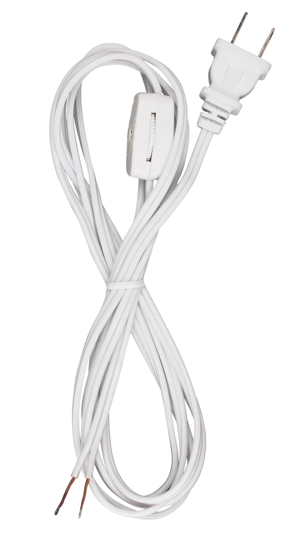SATCO Heavy Duty Cord Set 18/3 SJT -105C 3 Prong Molded Plug Stripped ...