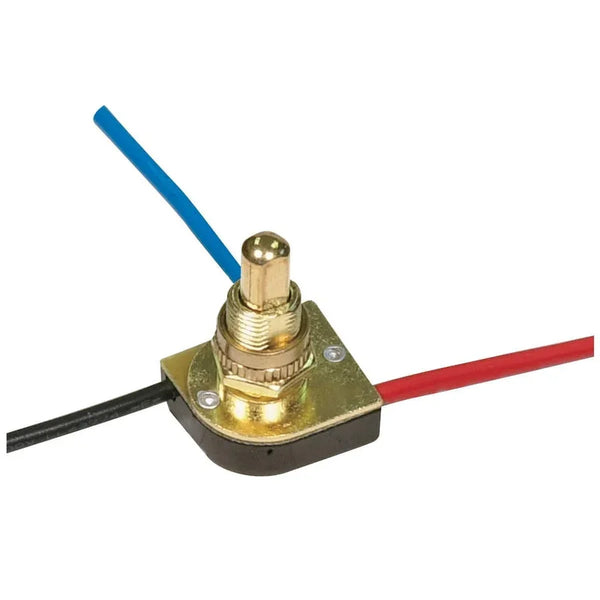 SATCO 3 WAY PUSH SWITCH BRASS FINISH — Pacific Lamp Wholesale