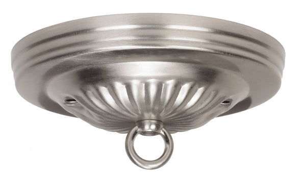 SATCO Ribbed Canopy Kit - Brushed Nickel Finish - 5" Diameter - 7/16 ...