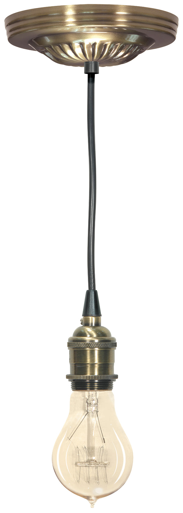SATCO Ribbed Canopy Kit And Matching Hardware - Antique Brass Finish ...