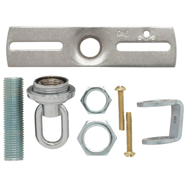 SATCO Ribbed Canopy Kit - Chrome Finish - 5" Diameter - 1-1/16" Center ...