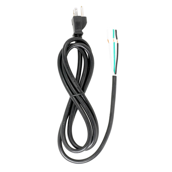 SATCO 6 Foot 18/3 SJT 105C Heavy Duty Cord Set - Black Finish - 100 ...