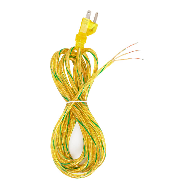 SATCO 10 Foot 18/3 SVT 105C Heavy Duty Cord Set - Clear Gold Finish ...