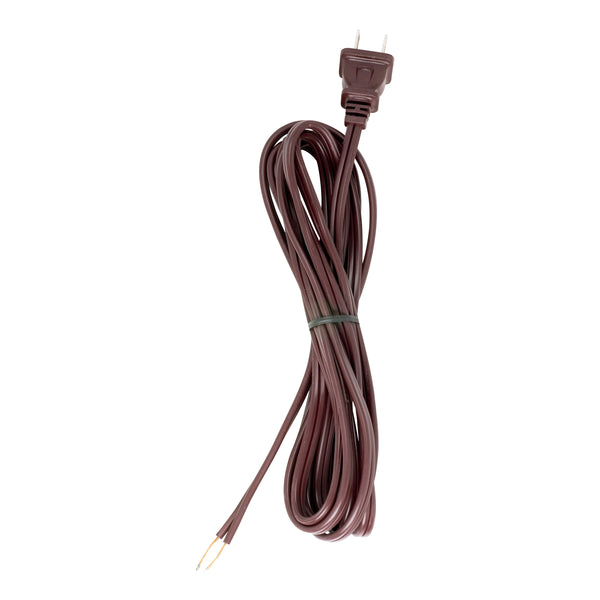 SATCO 10 Foot 18/2 SPT-2 105C Cord Set - Brown Finish - 36" Hank - 150 ...