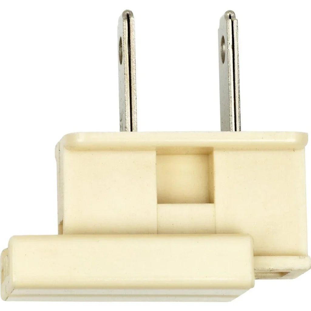 SATCO IVORY SLIDE ON PLUG FOR SPT-2 — Pacific Lamp Wholesale