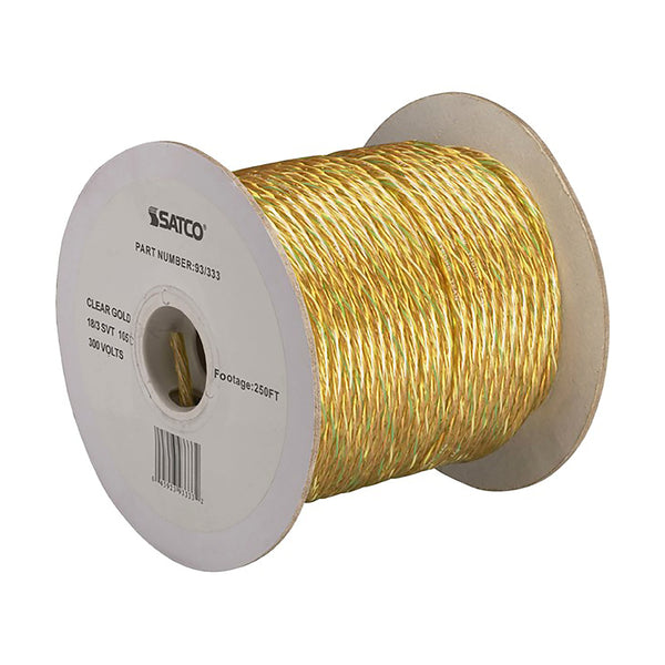 SATCO Pulley Bulk Wire - 18/3 SVT 105C Pulley Cord - 250 Foot/Spool ...