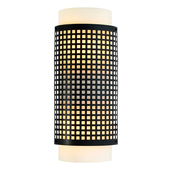CWI Lighting Checkered 2 Light Wall Sconce With Black Finish — Pacific ...