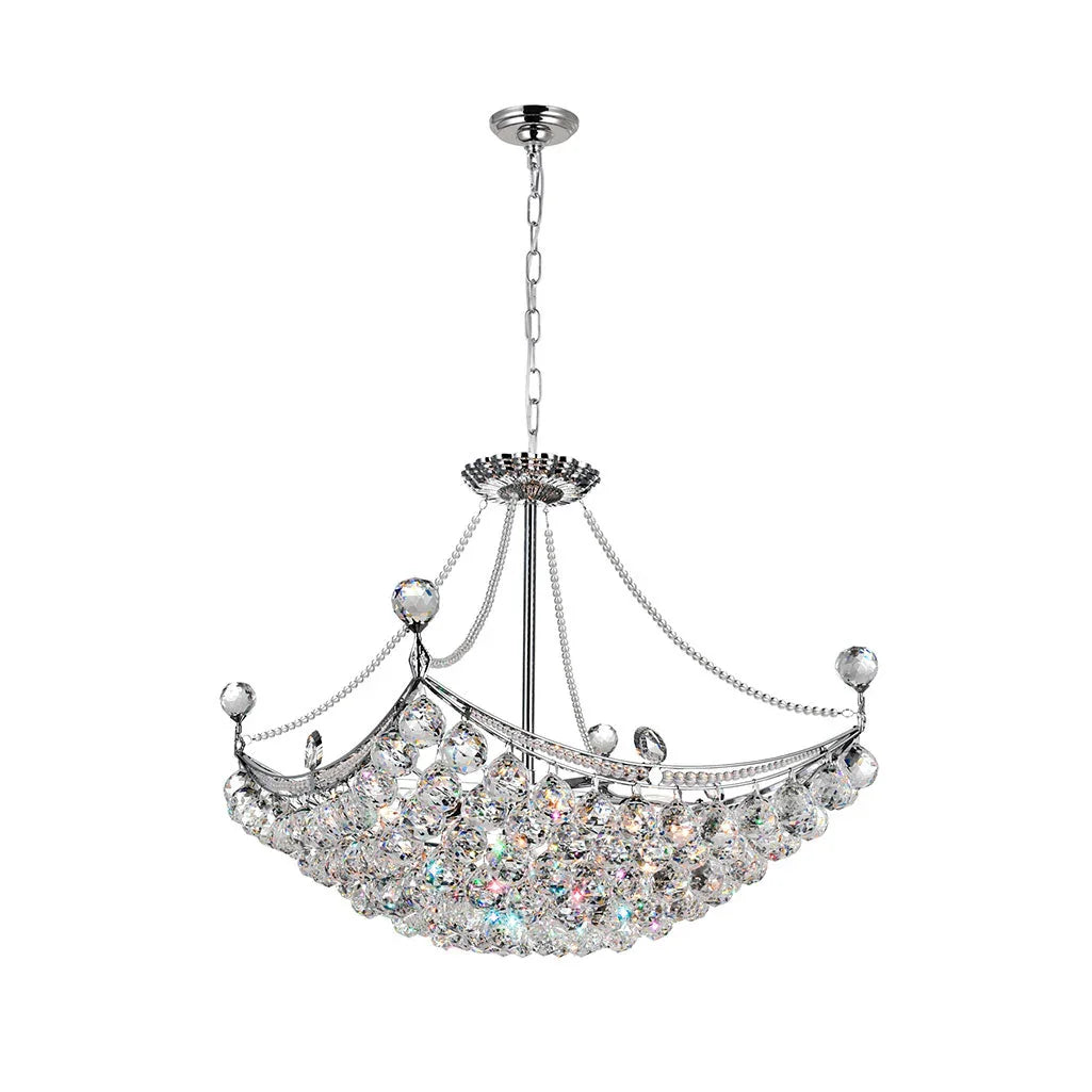 CWI Lighting Jasmine 8 Light Down Chandelier With Chrome Finish ...