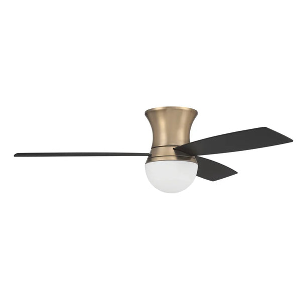 Craftmade 52" Daybreak in Satin Brass w/ Flat Black/Black Walnut Blades ...