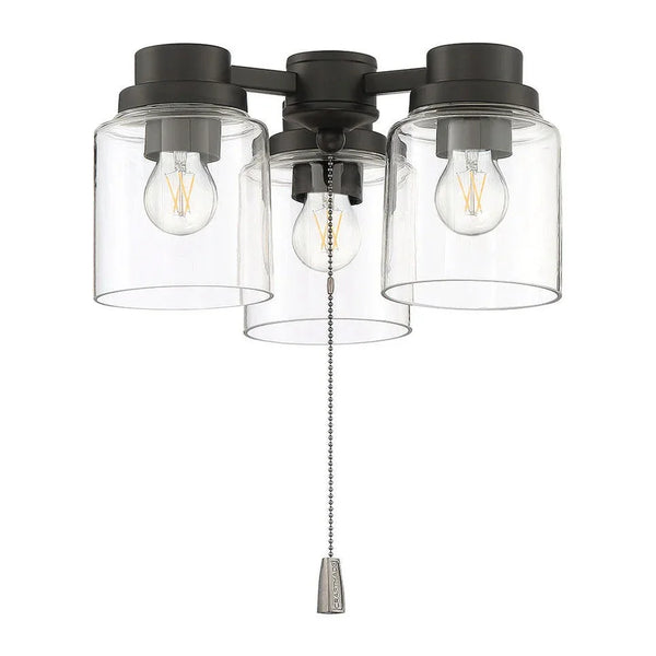 Craftmade 3 Light Universal Light Kit in Flat Black LK301102-FB-LED ...