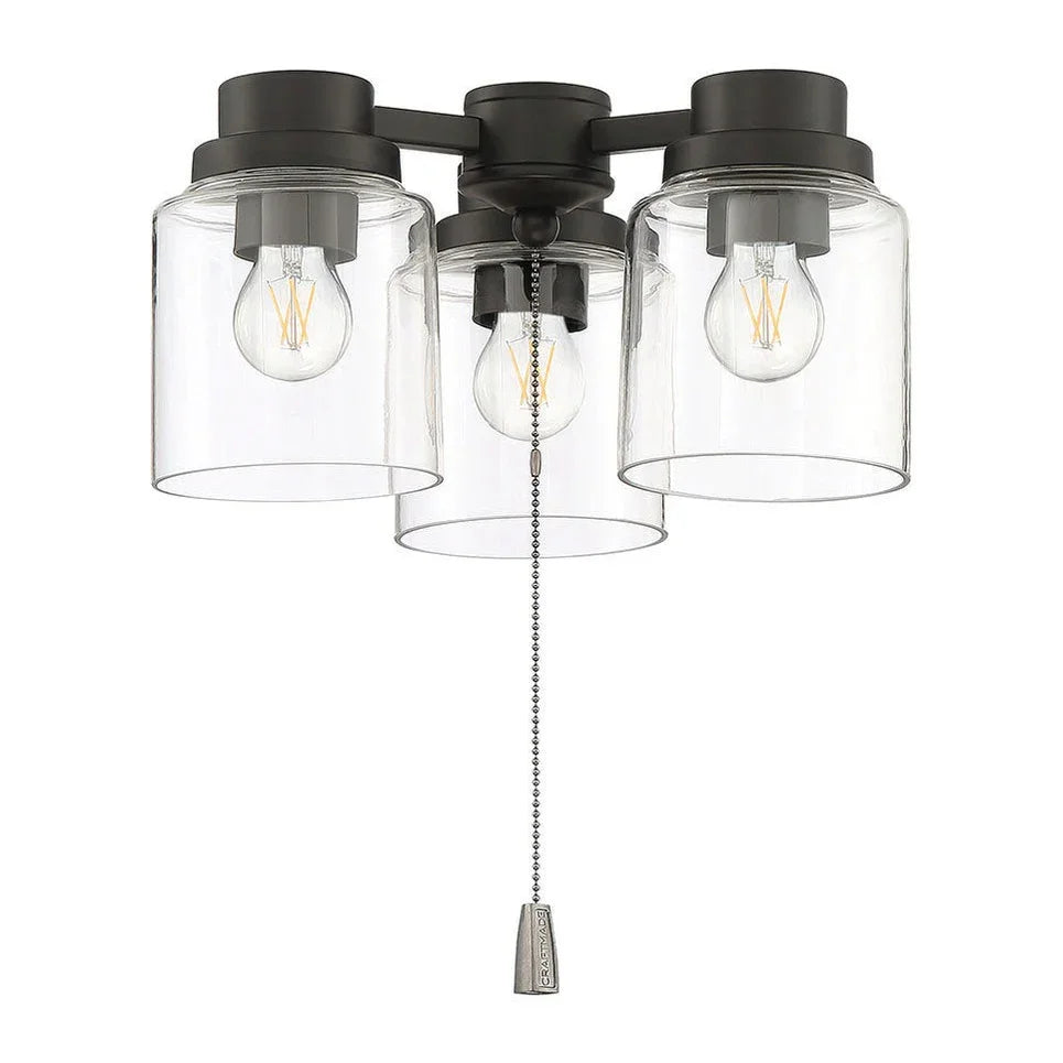 Craftmade 3 Light Universal Light Kit in Flat Black LK301102-FB-LED ...