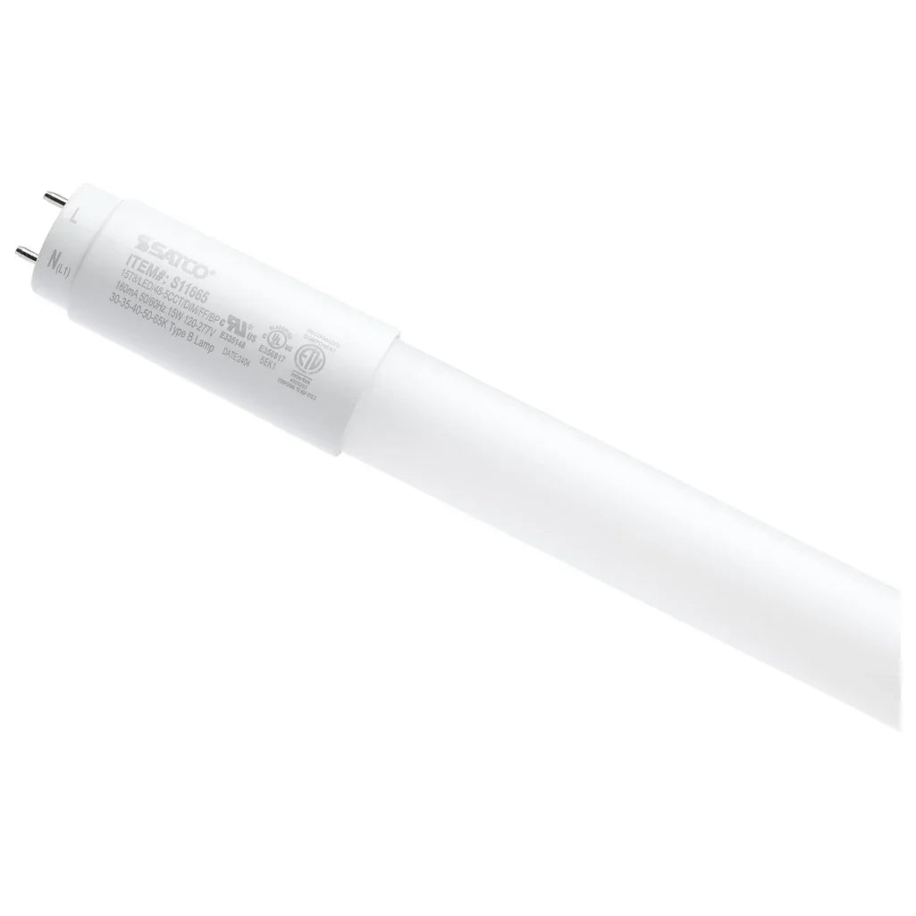SATCO 15 Watt T8 LED - 48 Inch - 30K/35K/40K/50K/65K CCT Selectable ...