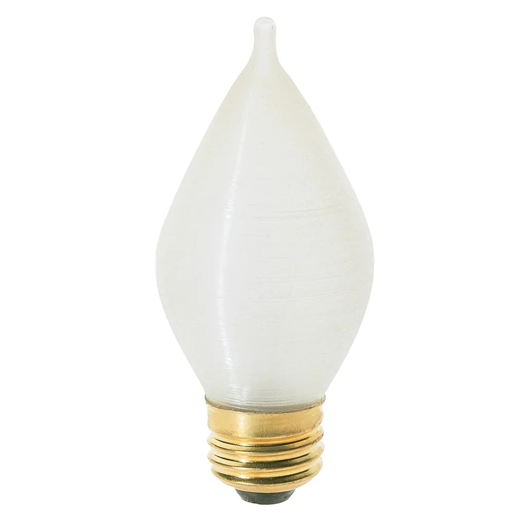 SATCO 25 Watt C15 Incandescent - Spun White - 4000 Average rated hours - 160 Lumens - Medium ...