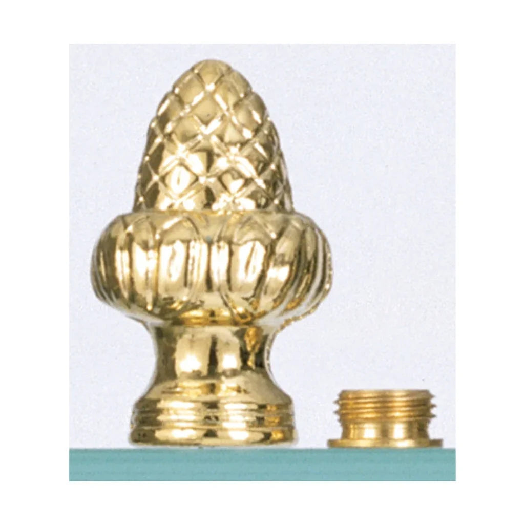BRASS FIN ACORN KNOB — Pacific Lamp Wholesale