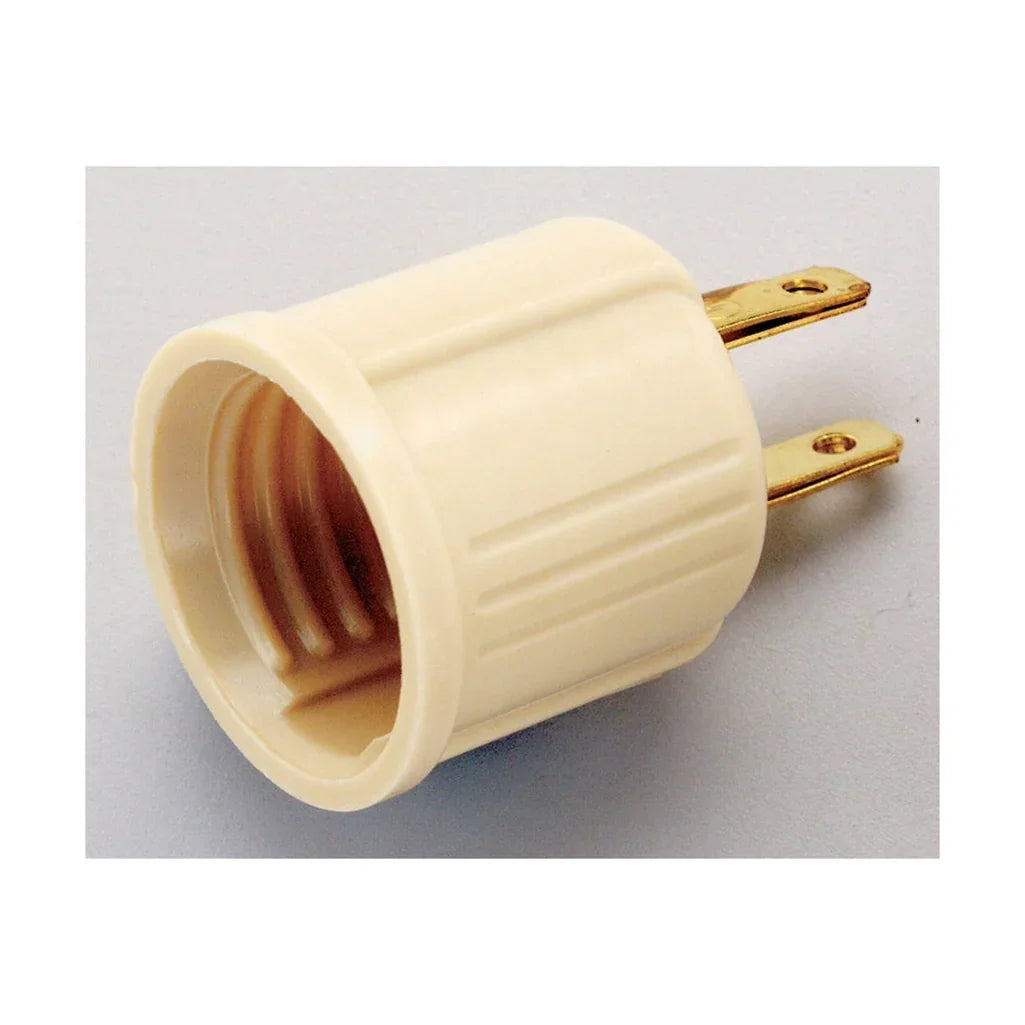 SATCO BAKELITE IVORY SOCKET ADAPTER — Pacific Lamp Wholesale