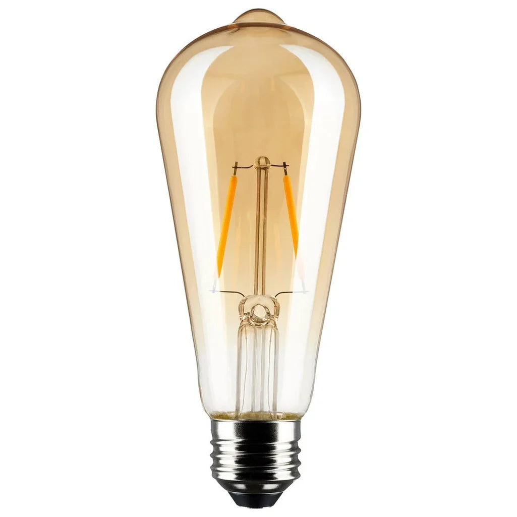SATCO 2.5W ST19 LED - Transparent Amber - Medium base - 2000K - 220 ...