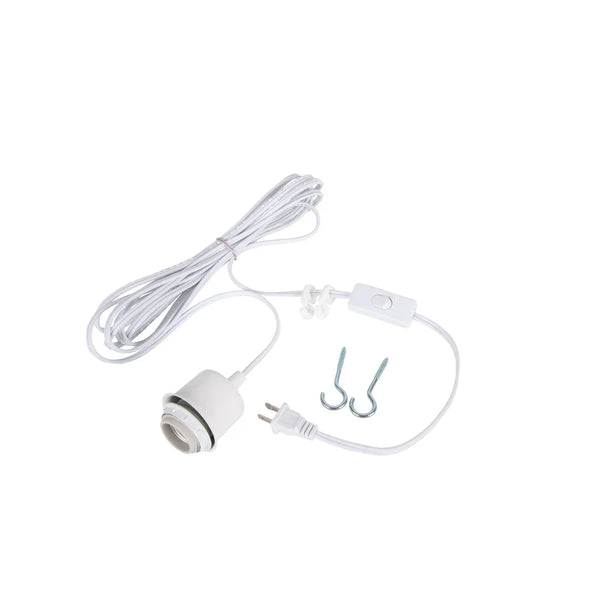 Craftmade Swag Hardware Kit 15' White Cord w/Socket in White — Pacific ...