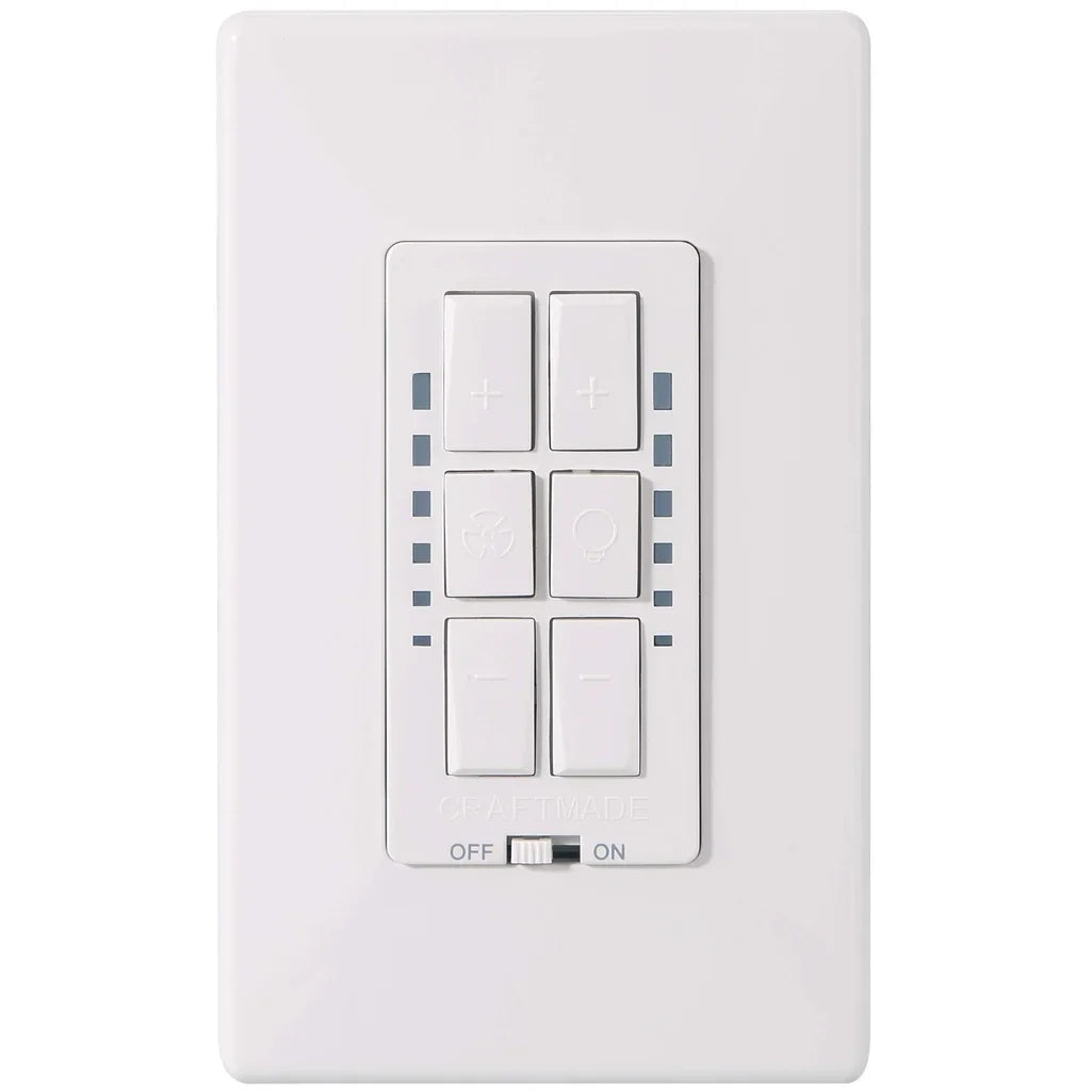 Craftmade Smart WiFi Fan & On/Off Dimmer Switch Wall Control WCFL-1000 ...