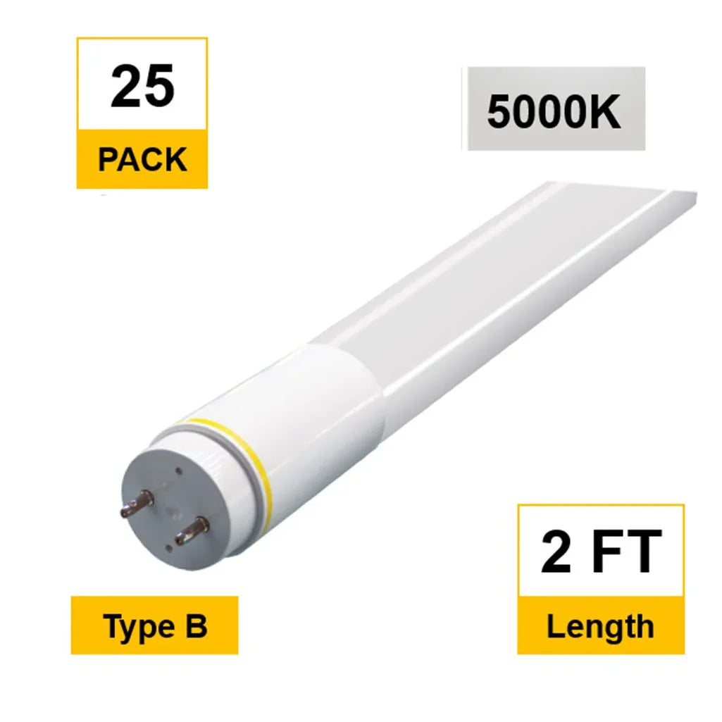 Halco LED T8 Linear Tube 7W 24in 5000K Double-Single Ended Bypass Type ...
