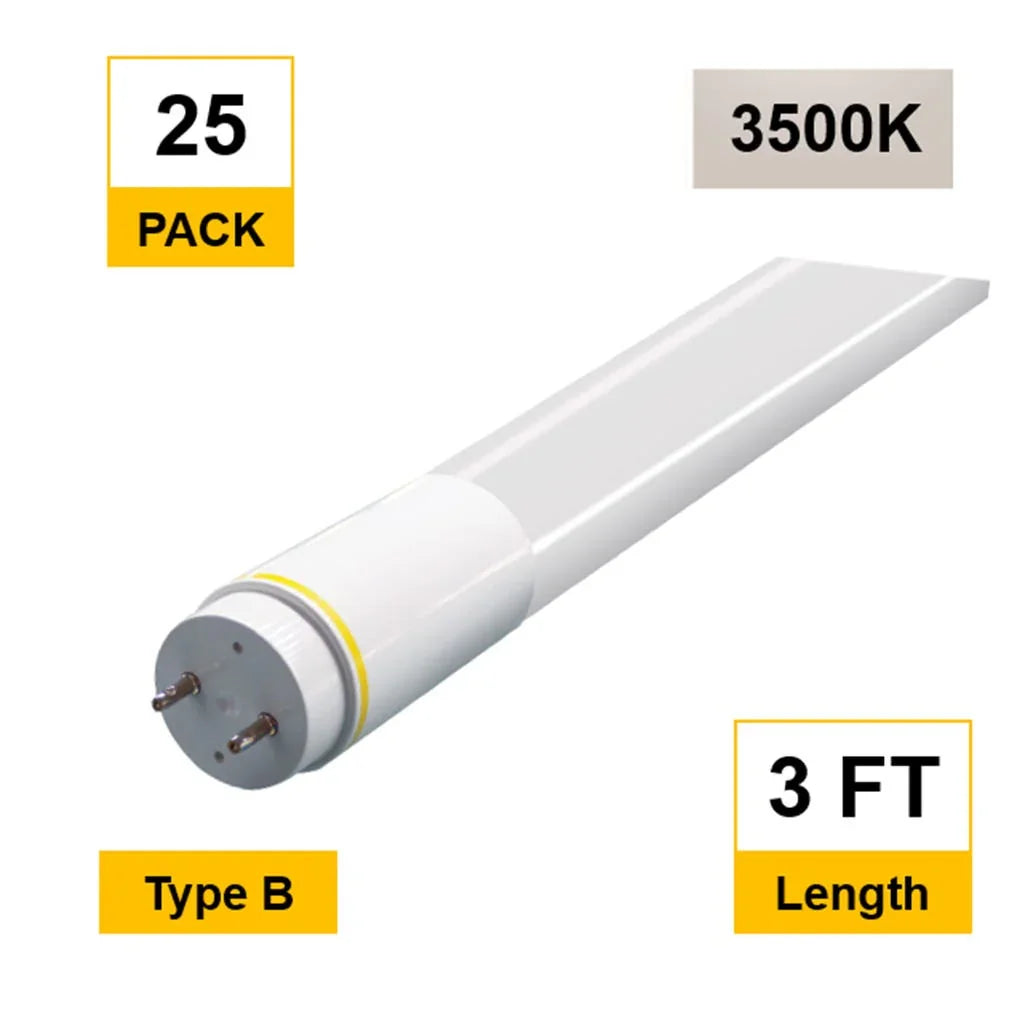 Halco LED T8 Linear Tube 12W 36in 3500K Type B Double-Single Ended ...